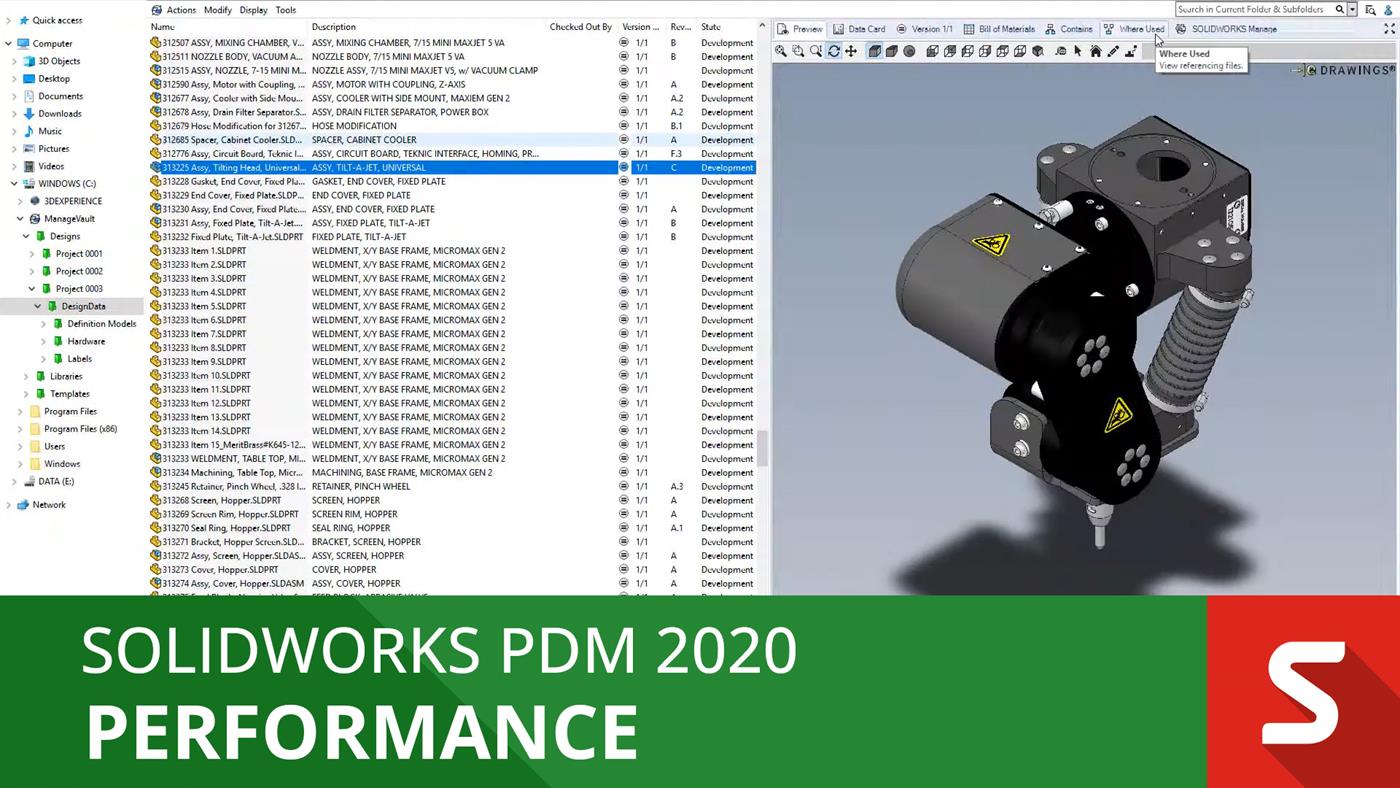 What's New In SOLIDWORKS PDM 2020 - Performance