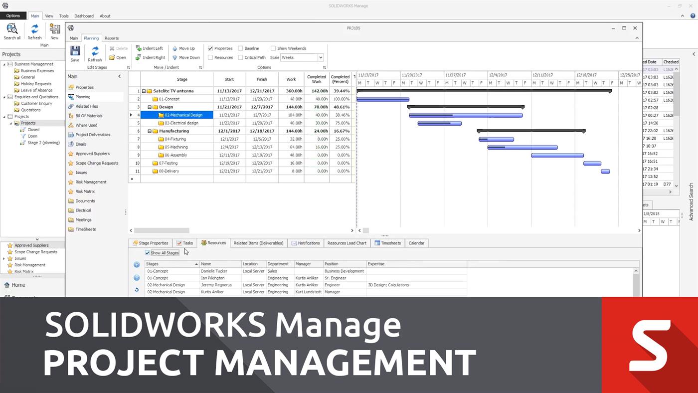 SOLIDWORKS Manage - Project Management