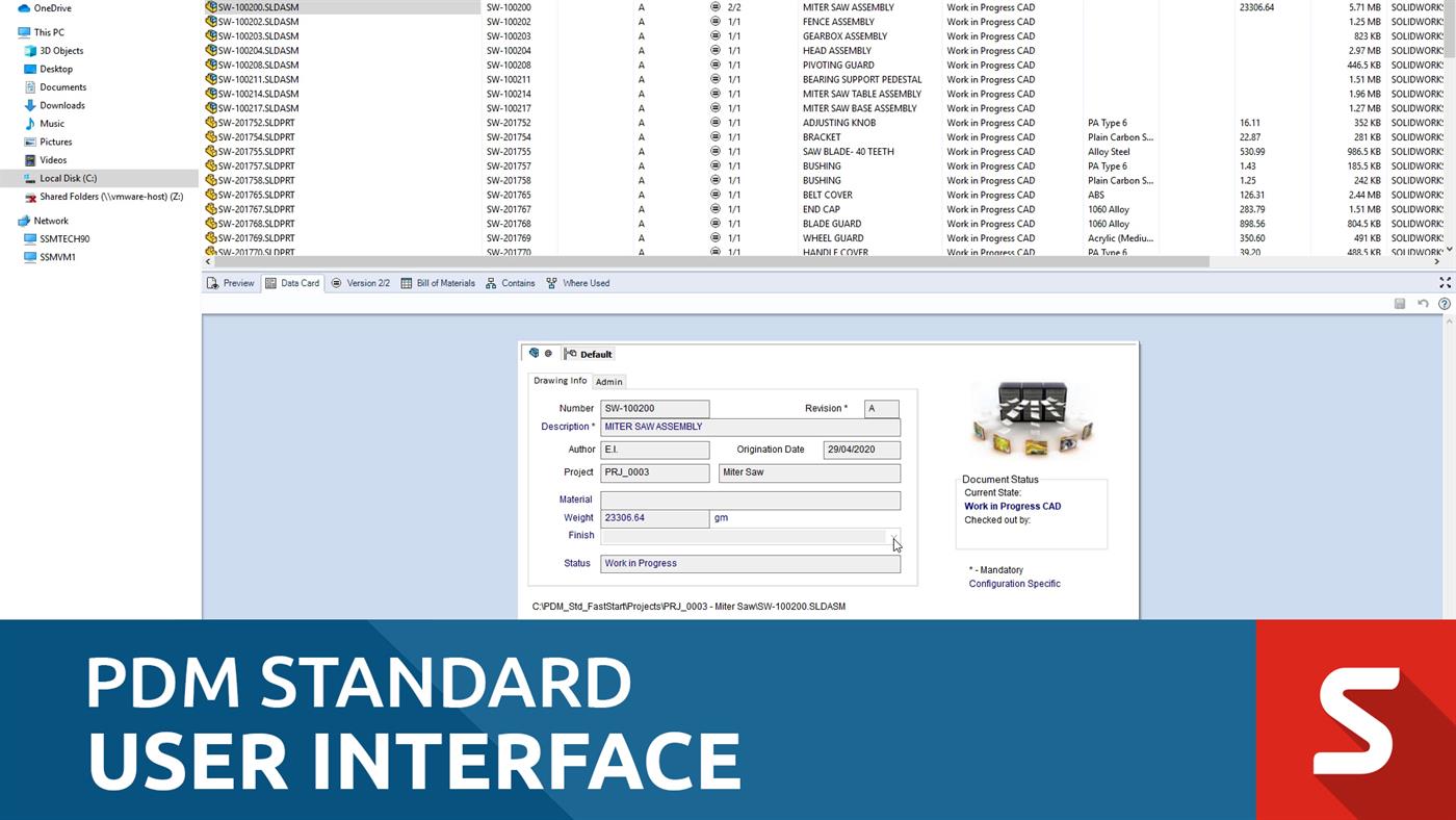SOLIDWORKS PDM Standard Explained -User Interface