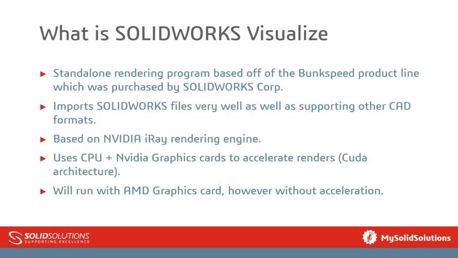 Whats in SOLIDWORKS Visualize Standard 2017?