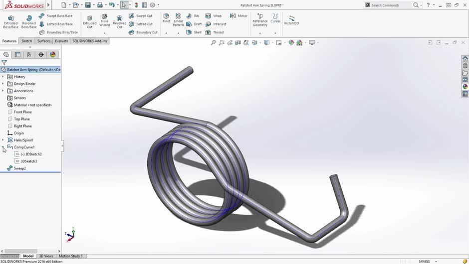 What's New in SolidWorks 2016 - Sweep
