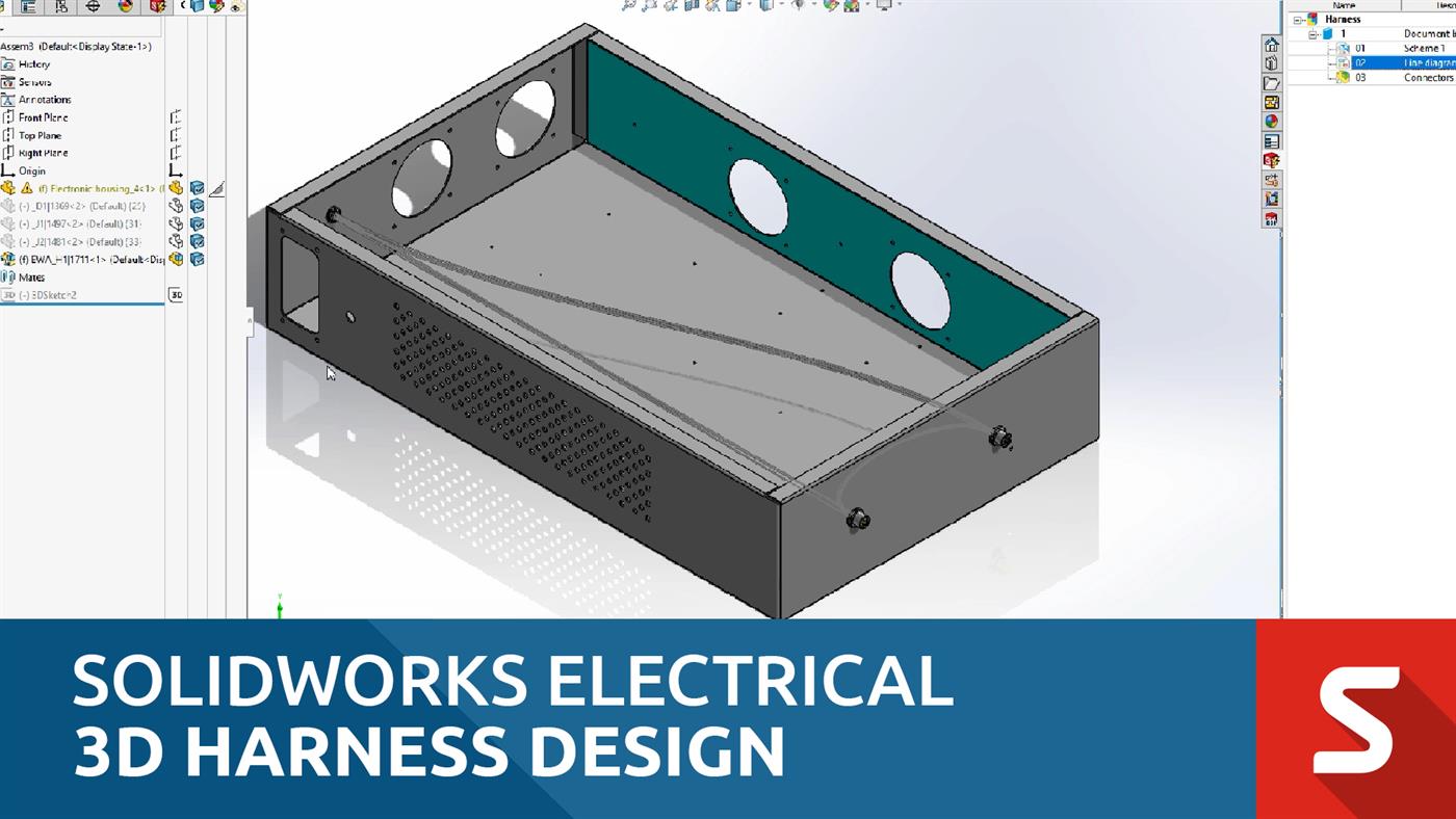 SOLIDWORKS Electrical Schematic and 3D Harness Design