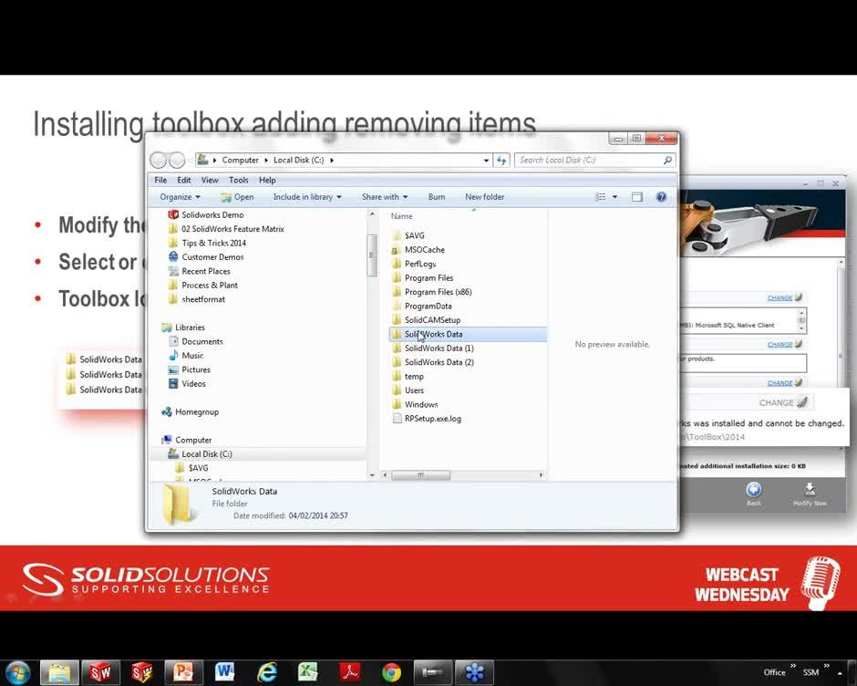 Configuring the Toolbox