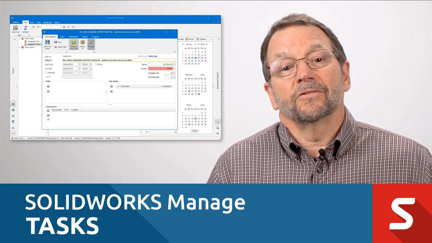 SOLIDWORKS Manage - Tasks