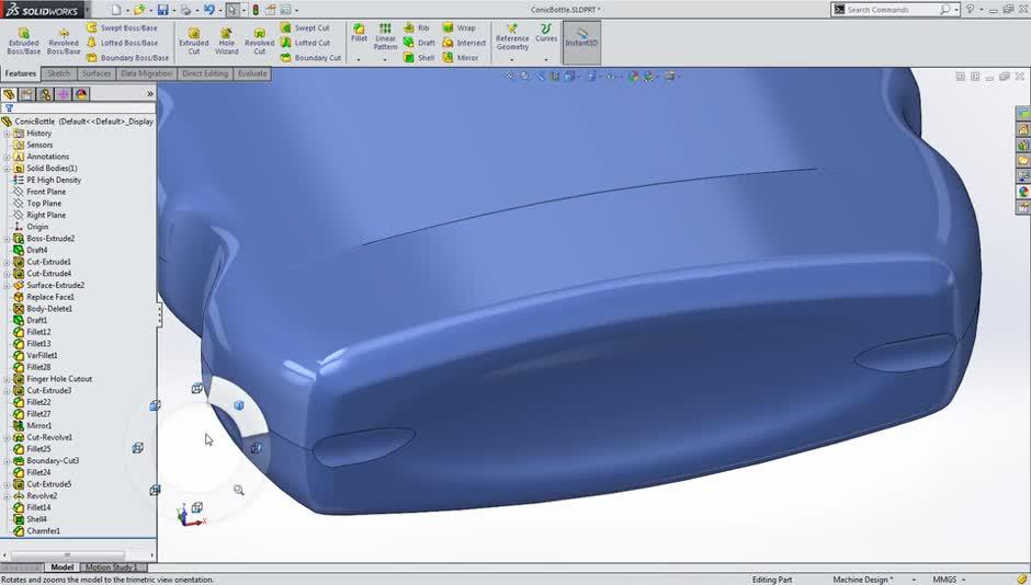 What's New in SolidWorks 2014 - Conic Fillet