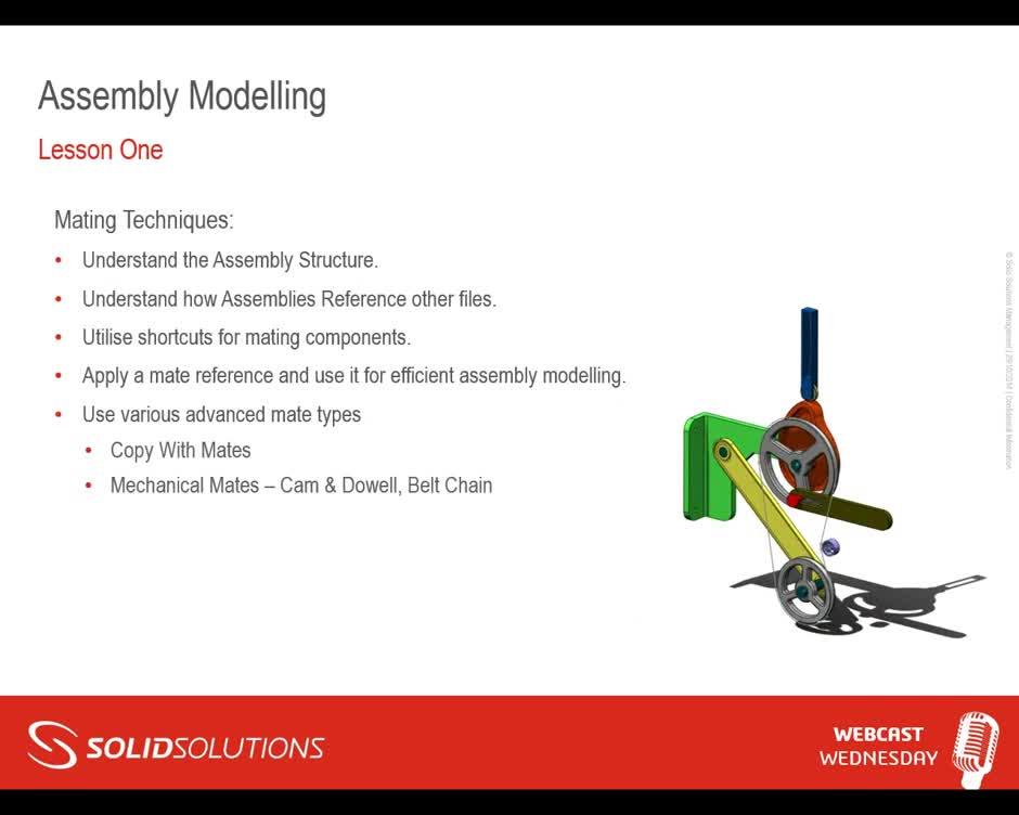 Lesson 1 – SOLIDWORKS Assemblies Training