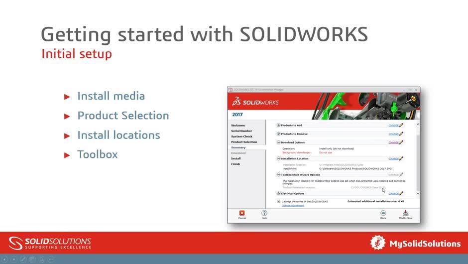 Getting started with SOLIDWORKS