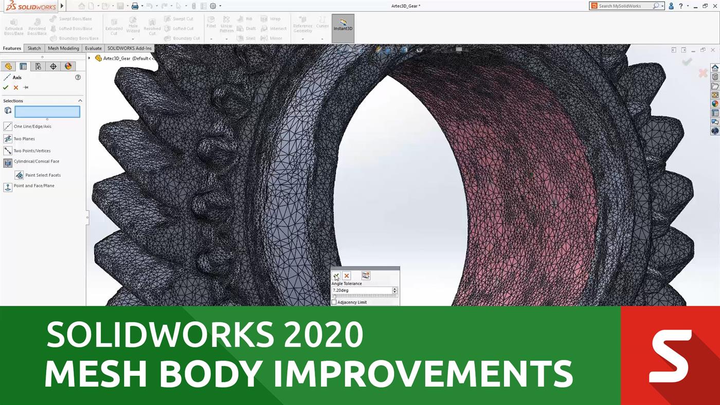 SOLIDWORKS 2020 Mesh Body Improvements