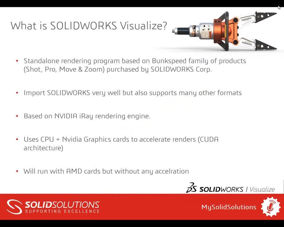 First Look SolidWorks Visualize Standard