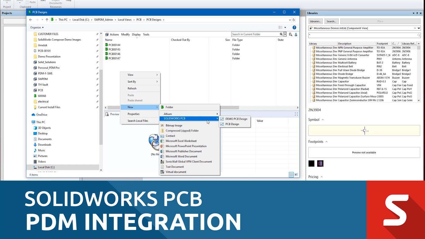 SOLIDWORKS PCB with PDM Integration