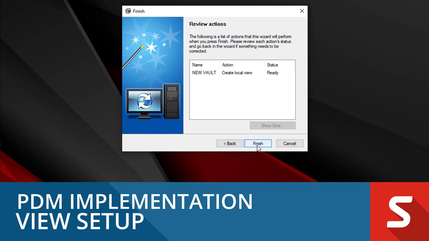 PDM Performing a Clean View Setup