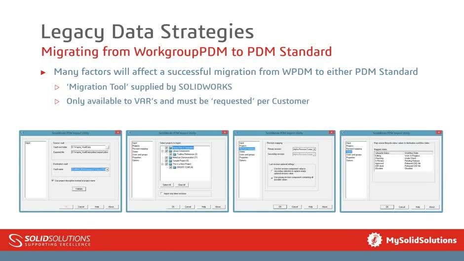 Handling Legacy Data in PDM Standard