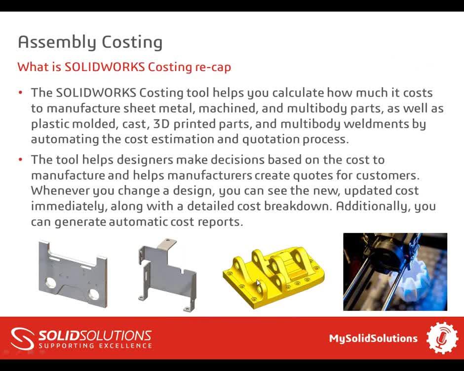 SOLIDWORKS Assembly Costing