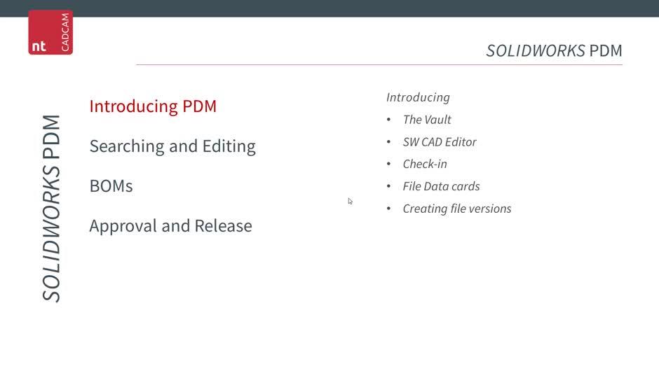 Introduction to SOLIDWORKS PDM