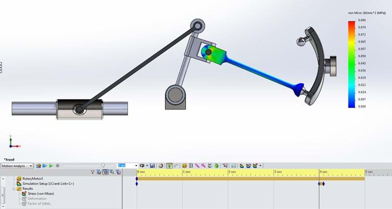 Kinematic Motion Simulation Capabilities in SOLIDWORKS