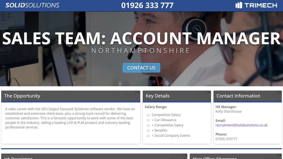 Enterprise Solutions Sales Team: Account Manager Northamptonshire