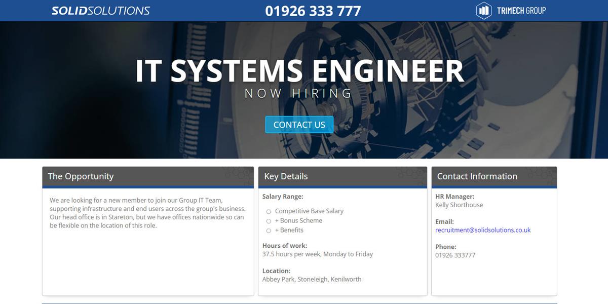 IT Systems Engineer | Solid Solutions