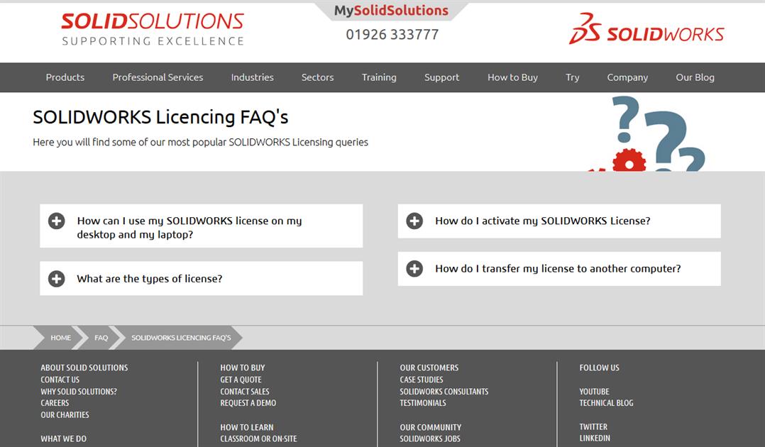 SolidWorks Licencing FAQ's | Solid Solutions