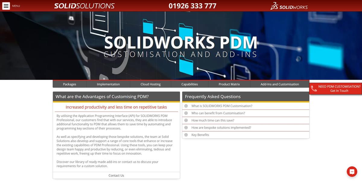 SOLIDWORKS PDM Add-Ins & Customisation