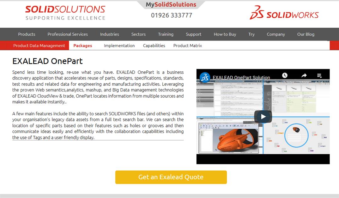 Exalead OnPart - SolidWorks | Solid Solutions