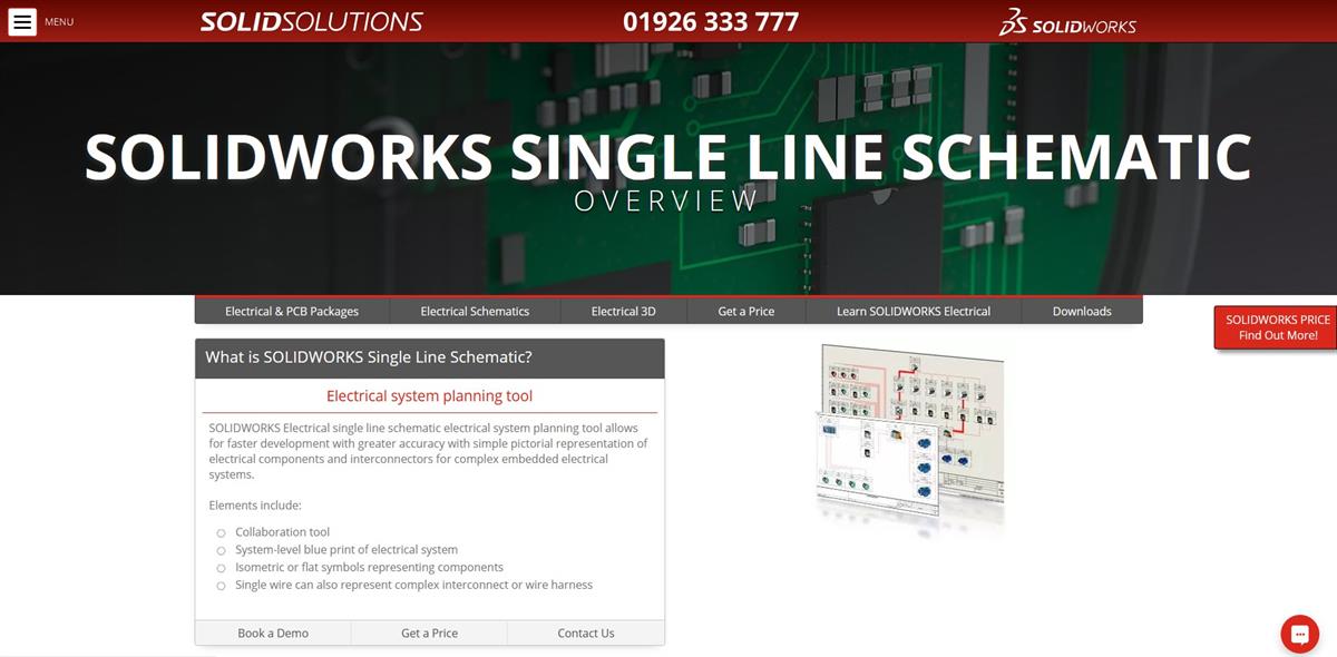 Electrical Single Line Schematic in SOLIDWORKS