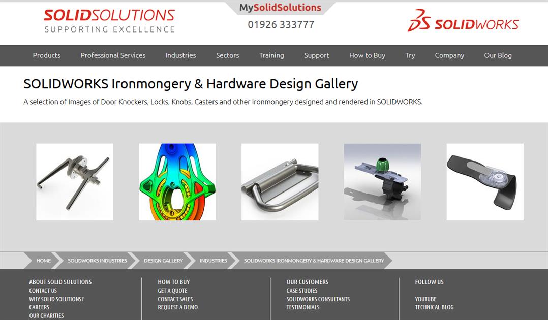 SOLIDWORKS Ironmongery & Hardware Design Gallery