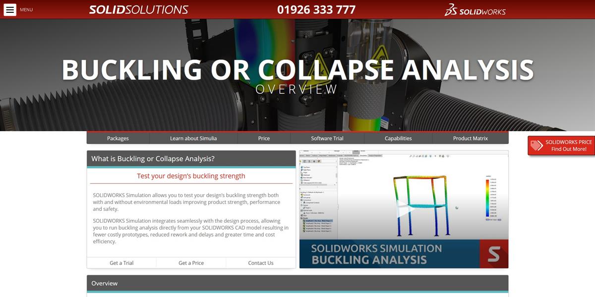Buckling or Collapse Simulation in SOLIDWORKS 3D CAD