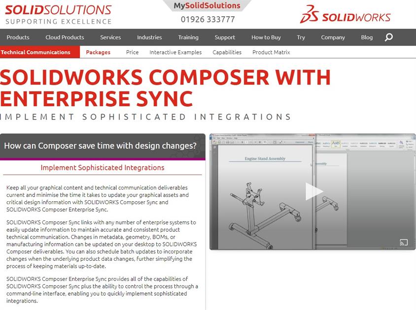 SolidWorks Composer and Enterprise Sync Overview