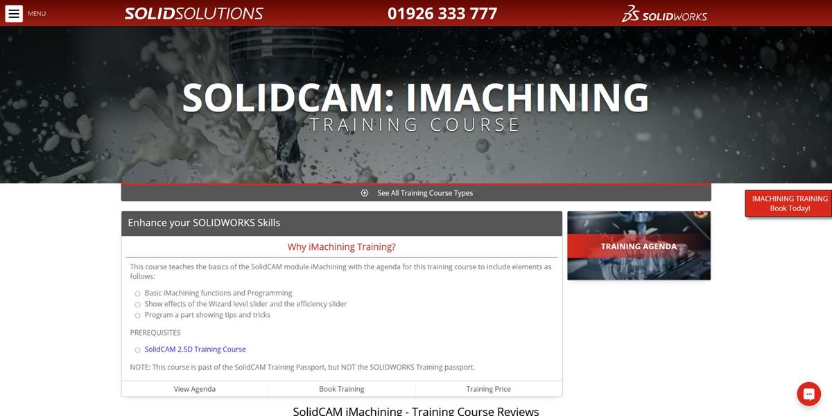 SolidCAM iMachining Training Course | Solid Solutions