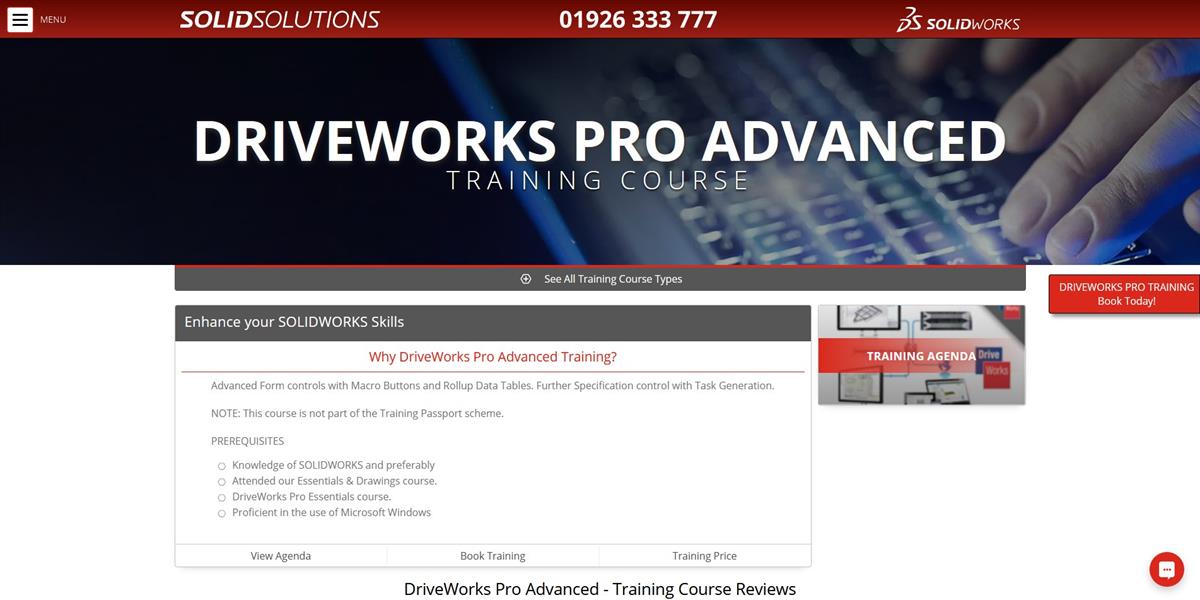 DriveWorks Pro Advanced Training Course | Solid Solutions