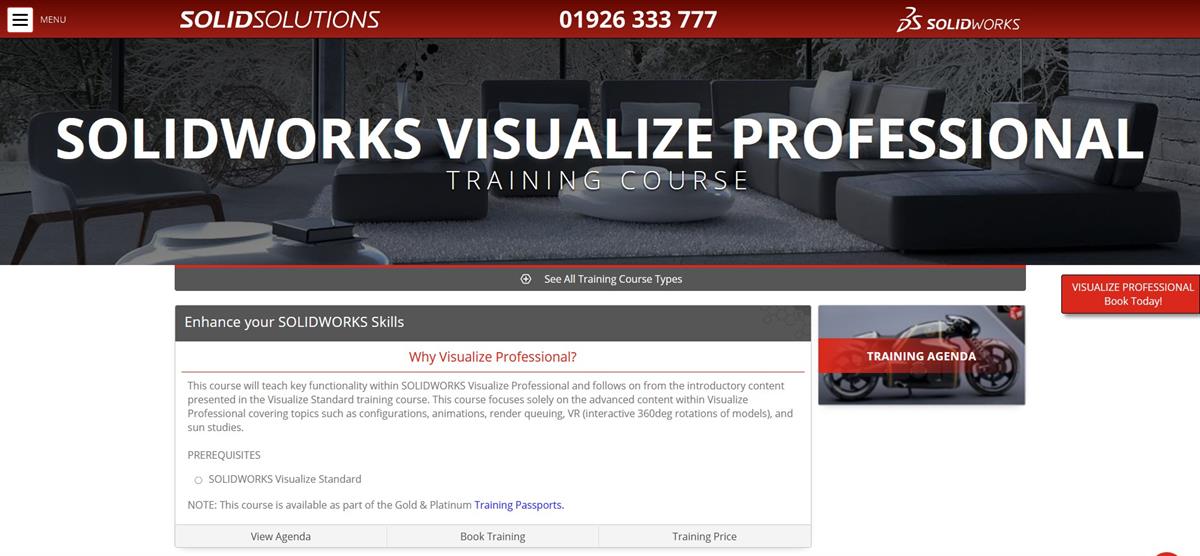 SOLIDWORKS Visualize Professional Training Course