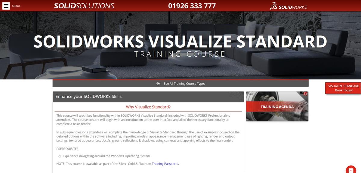 SOLIDWORKS Visualize Standard Training Course