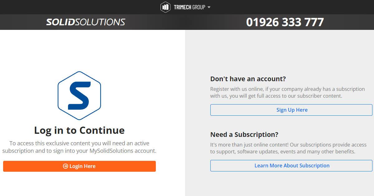 Customer Content | Login, Register or Get a Subscription